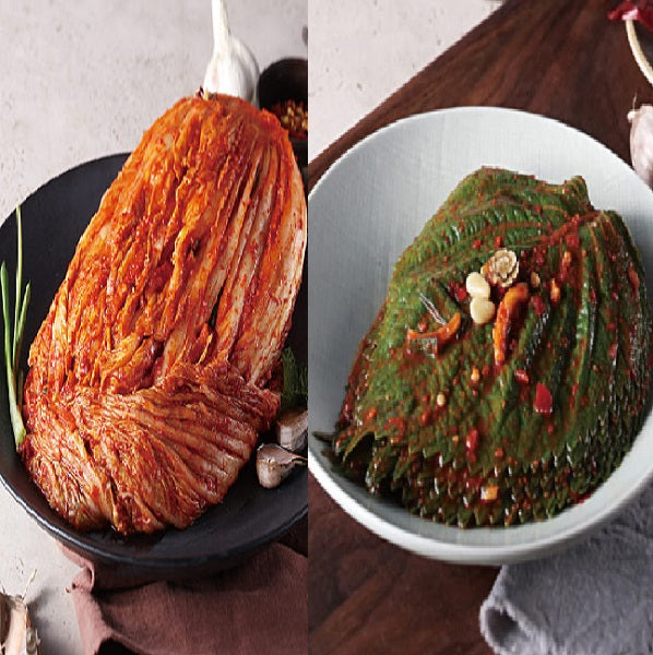 [찬우물김치] 포기김치 3kg + 깻잎김치 2kg – hanpoom
