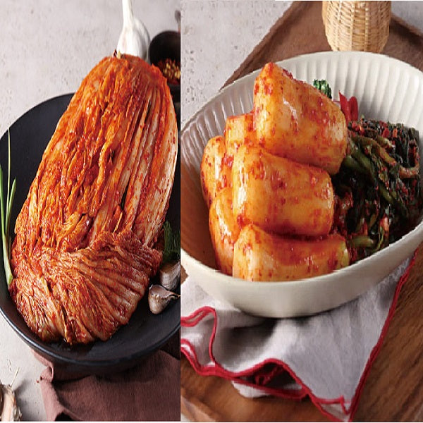 [찬우물김치] 포기김치 3kg + 총각김치 2kg – hanpoom